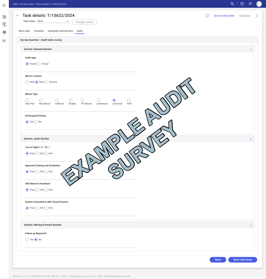 Work Order Audit » Viasat eGuide